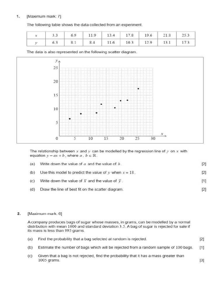 IB AA HL Exam Paper 2 Practice A | PDF