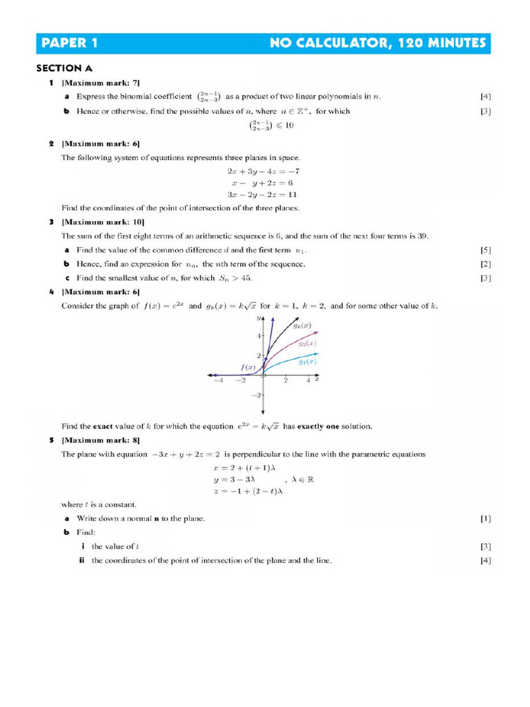 IB Exam Trial Paper 1 Set 3 | PDF