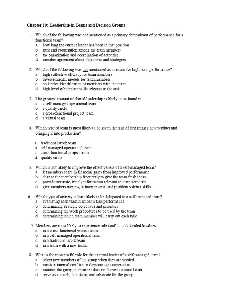 Leadership Test-Bank-8-Edition | PDF | Leadership | Transformational ...