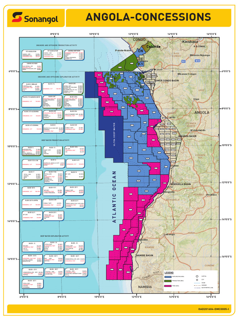 Blocks of Oil and Gas Companies in Angola | PDF