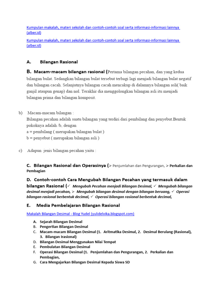 Materi Bilangan Desimal | PDF