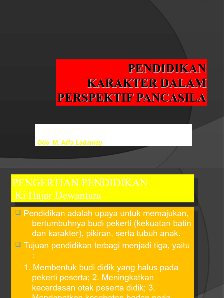 Pendidikan Karakter Dalam Perspektif Pancasila | PDF
