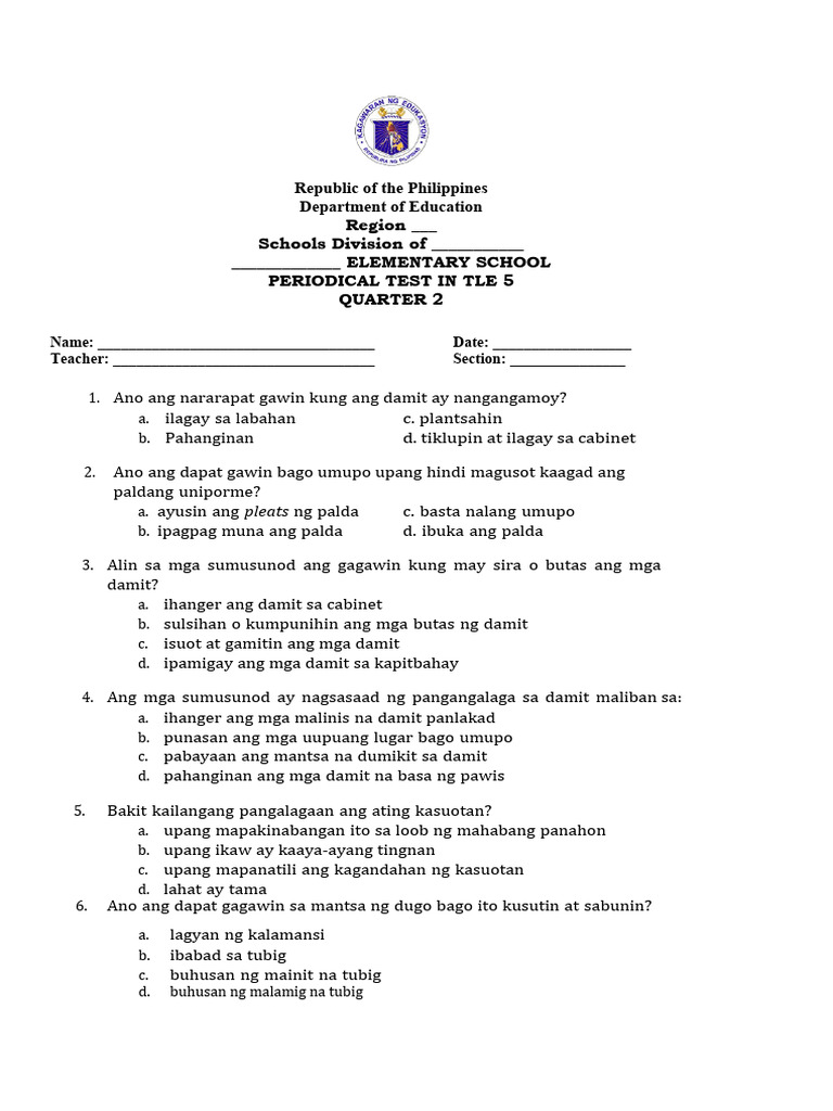 Q2 Epp5 Periodic | PDF