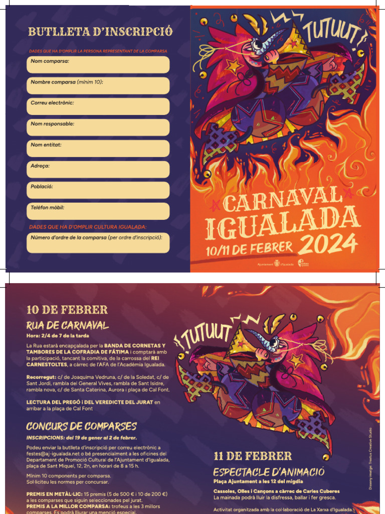 Diptic Carnaval 2024 A Igualada | PDF