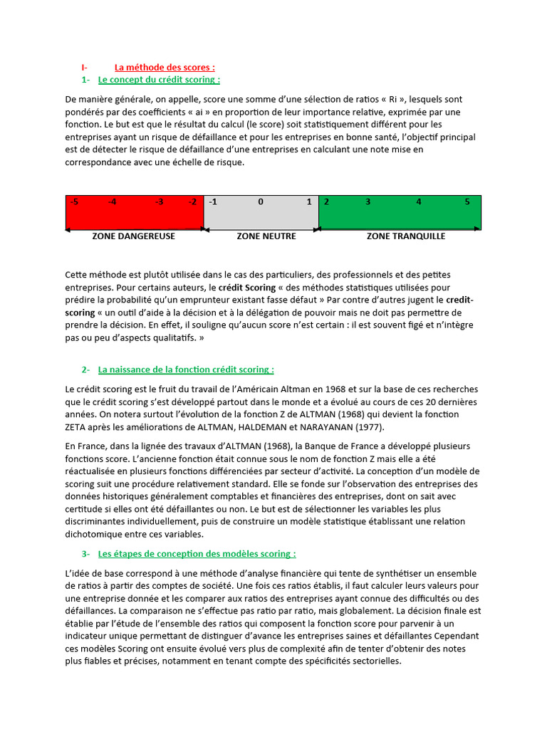 La méthode scoring | PDF