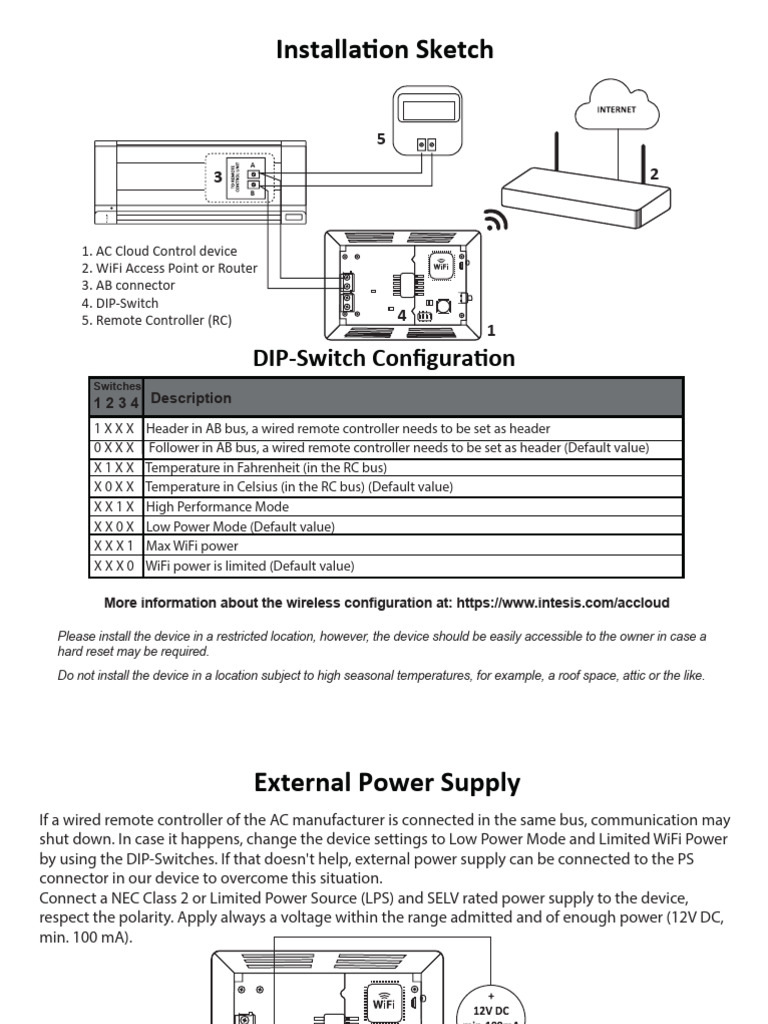 Installation Sketch INWFITOS001R100 Web | PDF | Power Supply | Wi Fi