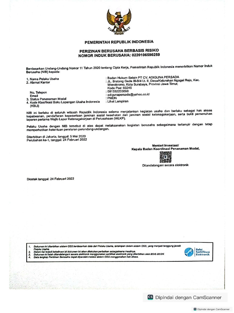 Perusahaan CV. Adiguna Persada - 6 | PDF