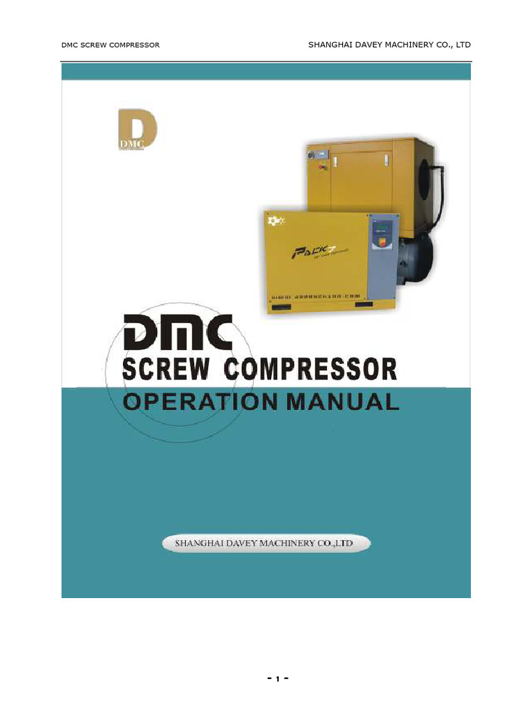DMC compressor manual _pack series | PDF | Valve | Water
