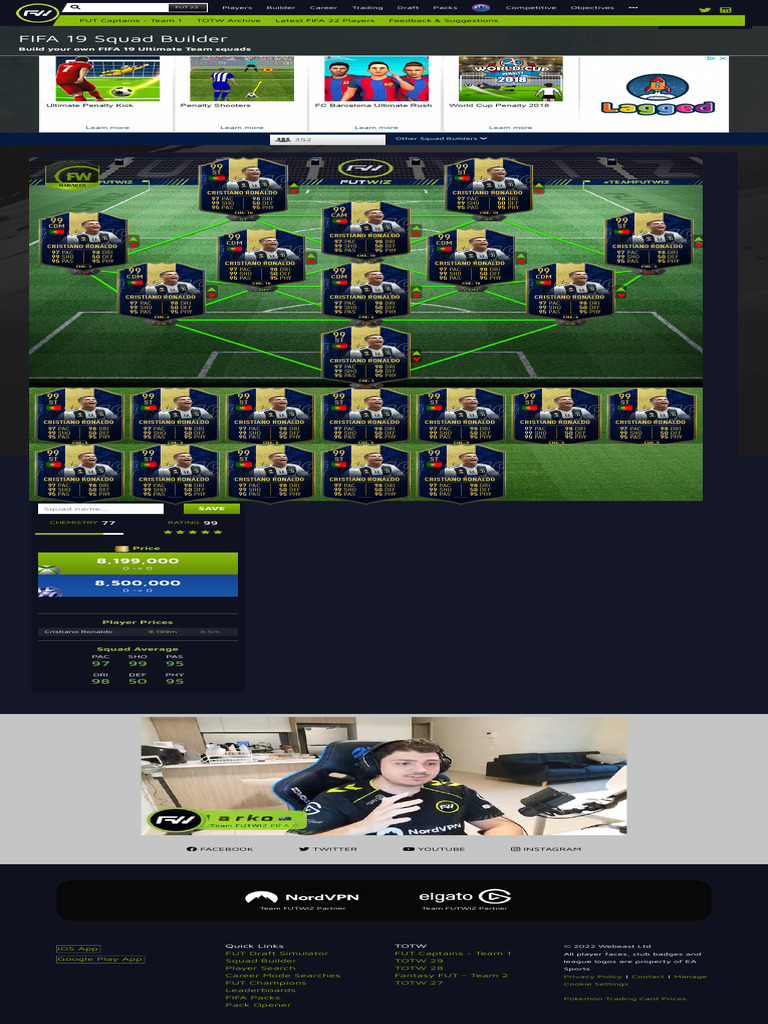 FIFA 19 Ultimate Team Squad Builder | PDF