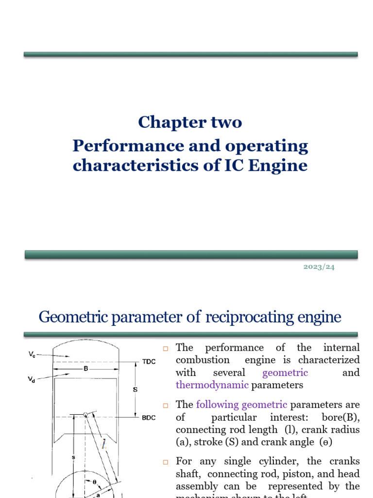 Chapter 2 Performance and Operating Characteristics of IC Engine | PDF | Engines | Internal ...
