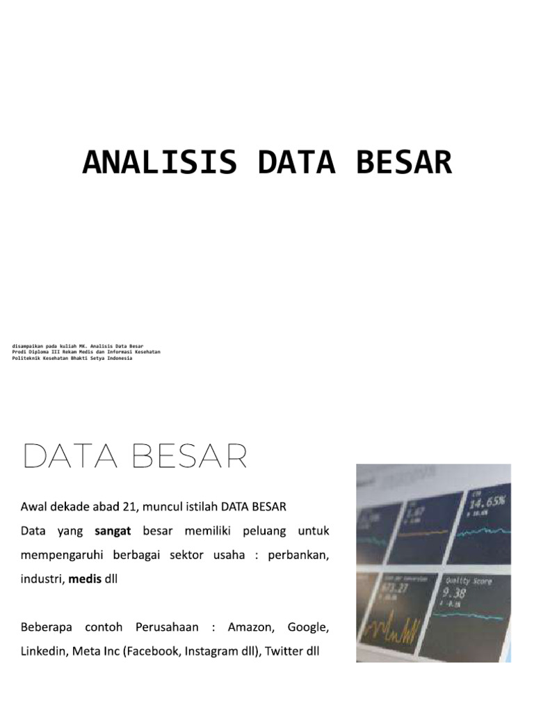 ##Materi Analisis Data Besar - Ho - Mhs | PDF