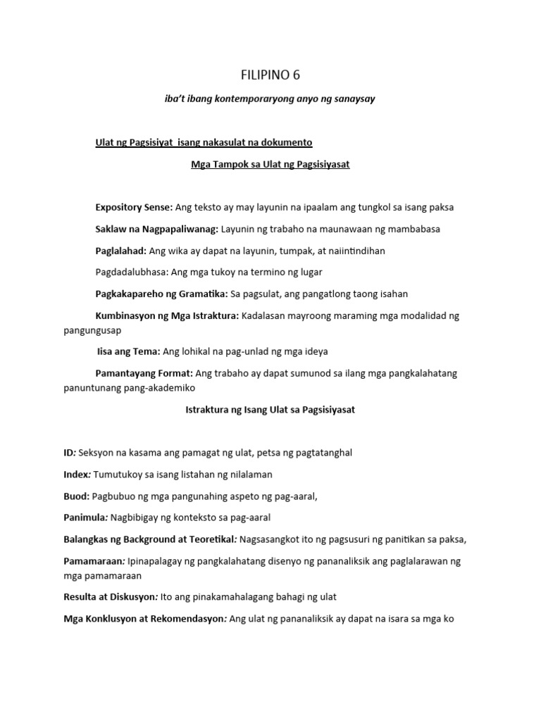 Filipino 6 Jiro | PDF