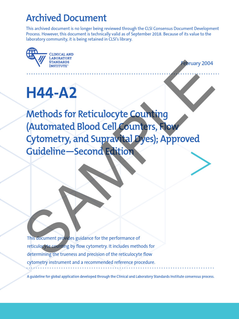 NCCLS Document H44-A2 | PDF | Flow Cytometry | Assay
