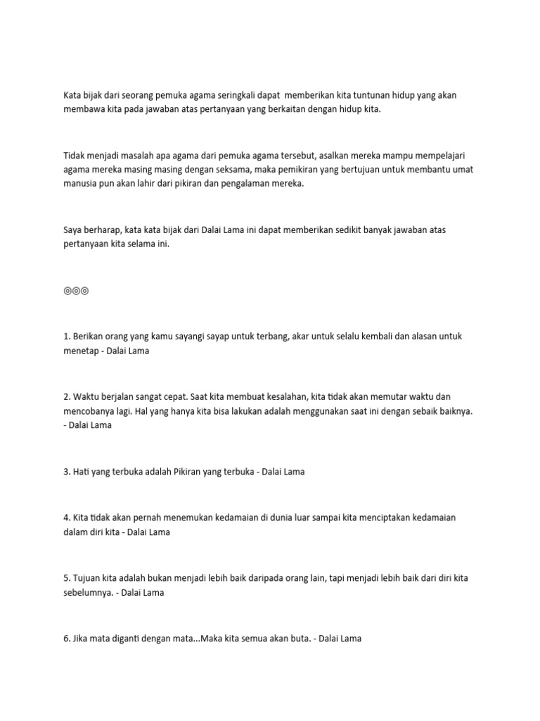 Kata Bijak Dari | PDF