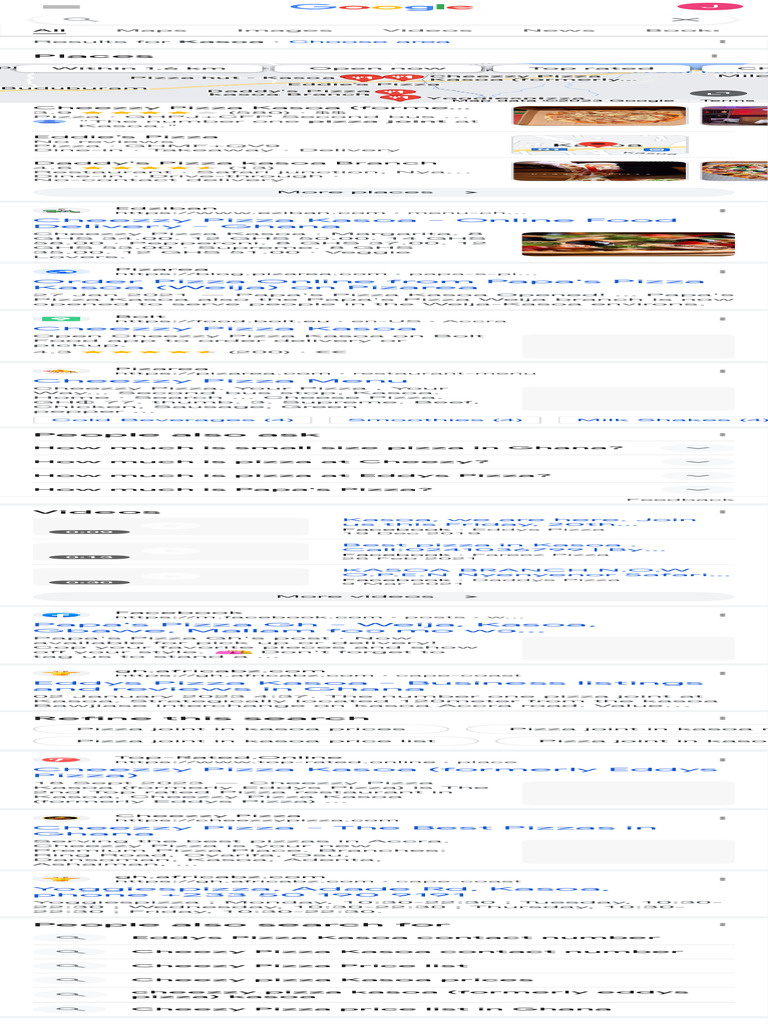 Cheezzy Pizza Kasoa Menu & Prices | PDF | Pizza | Cooking