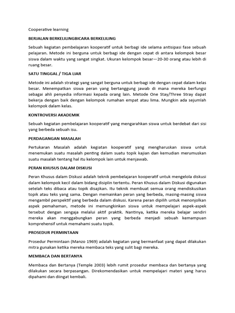 Cooperative Learning Pdf