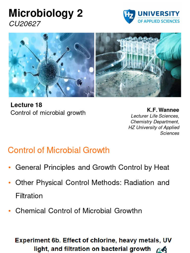 Lecture 18, Control of microbial growth_EN | PDF | Microorganism ...