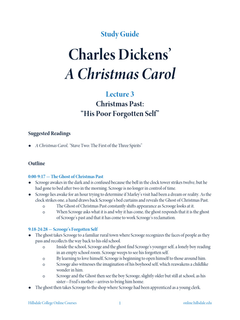Lecture 3 CHRISTMAS CAROL COURSE | PDF | Ebenezer Scrooge | A Christmas ...