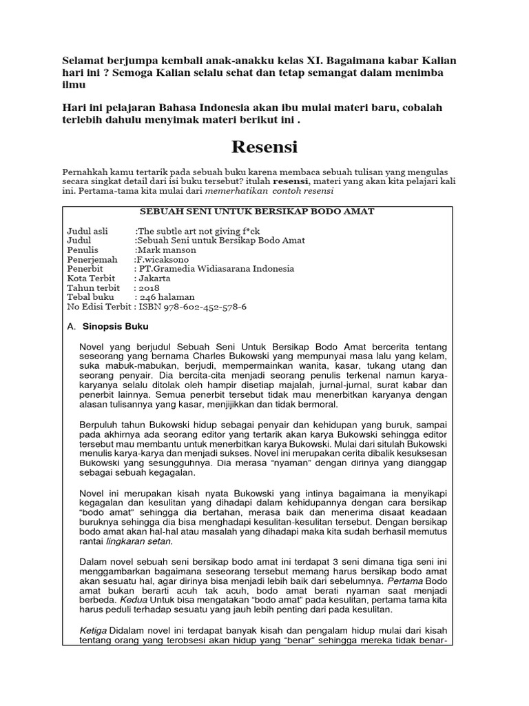 Pengertian Resensi-1 | PDF