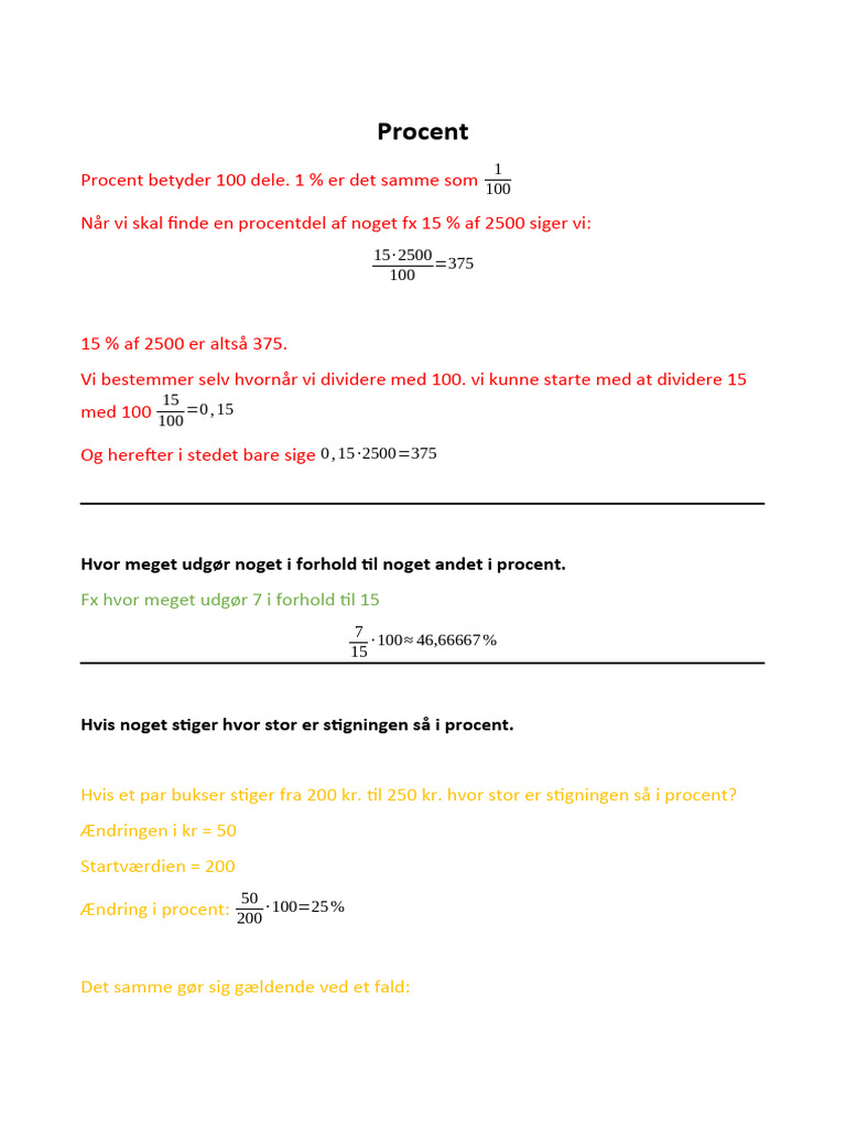 Procent Cheat Sheet | PDF