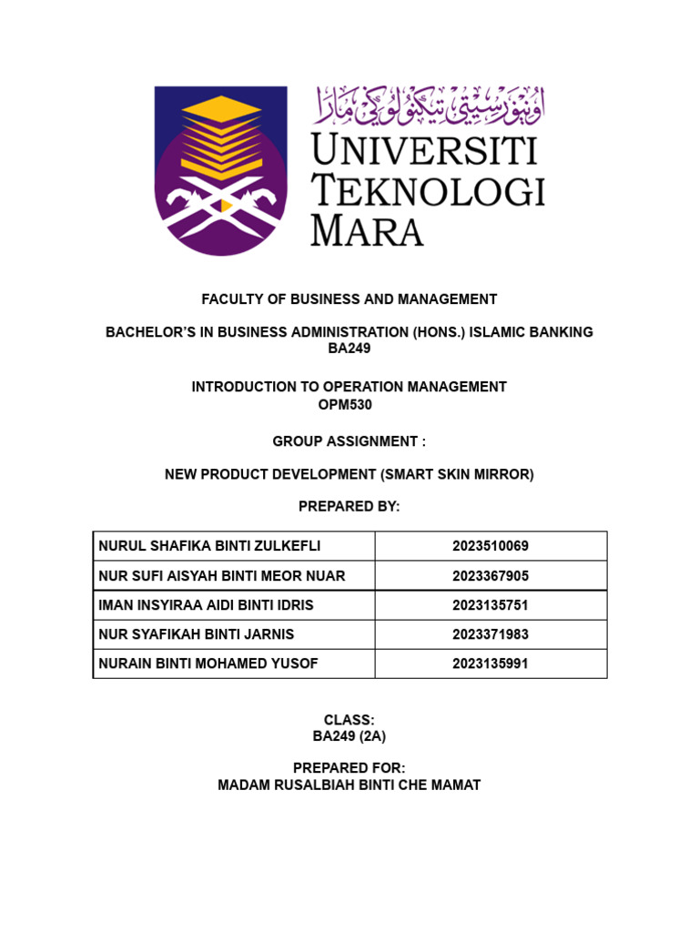 OPM Group (2) Report Assignment | PDF | Supply Chain | Supply Chain ...