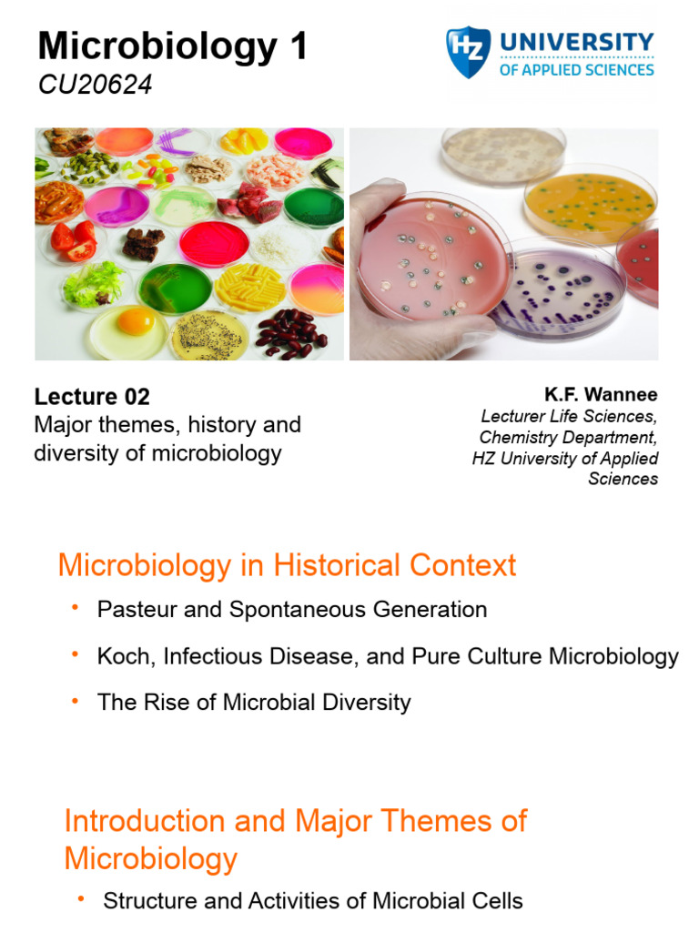 Lecture 02, Major themes, history and diversity of microbiology | PDF