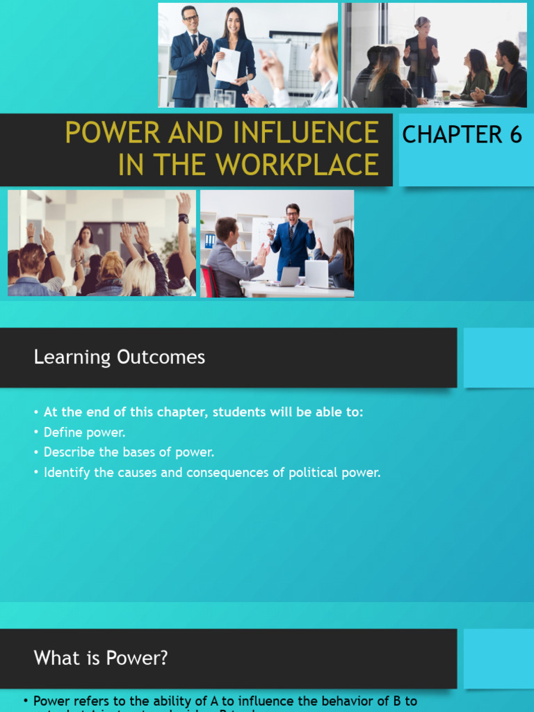 Chapter 6 - Power and Influence in The Workplace | Download Free PDF ...