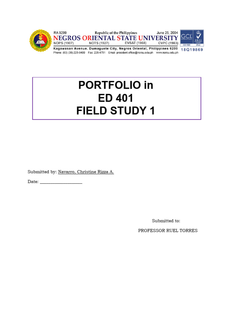 Fs 1 Portfolio | PDF | Classroom | Learning