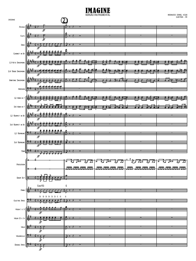 Imagine - Jazz - Grade e Partes | PDF | Bois (musique) | Instruments de ...
