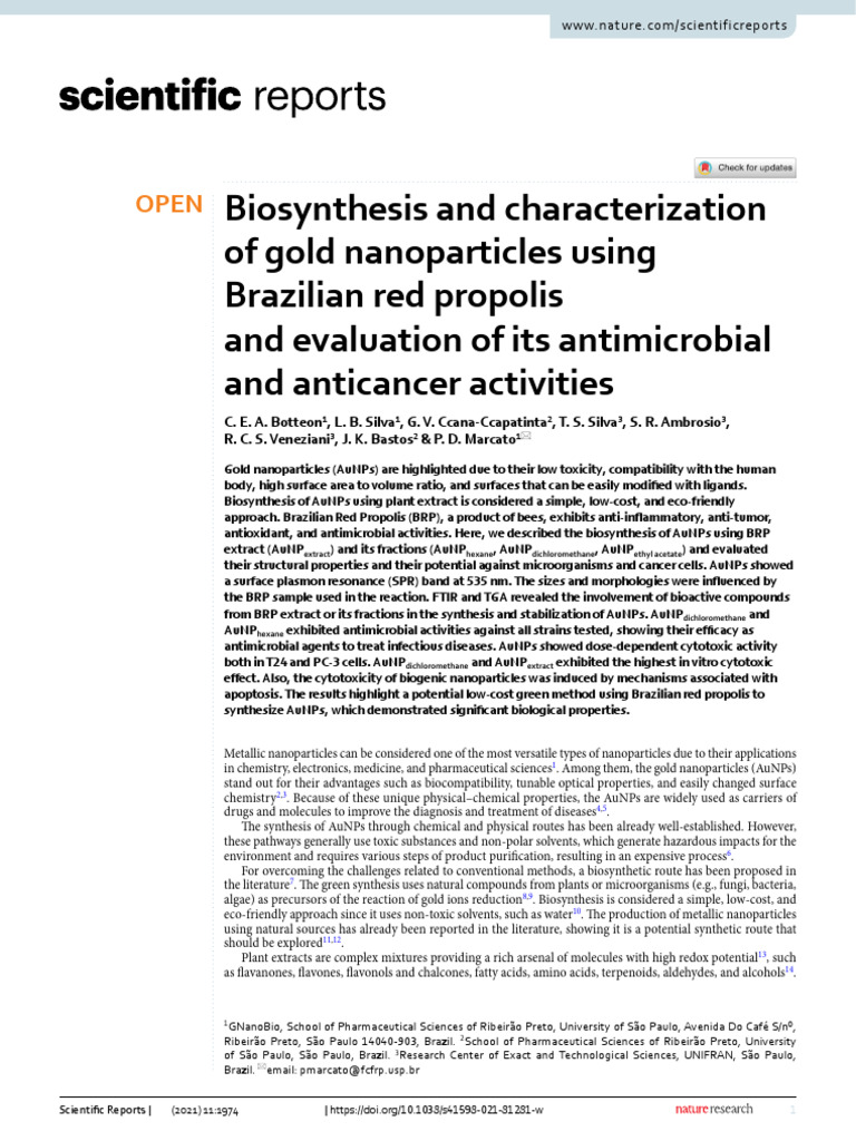 Bio Synth | PDF | Antimicrobial | Natural Products