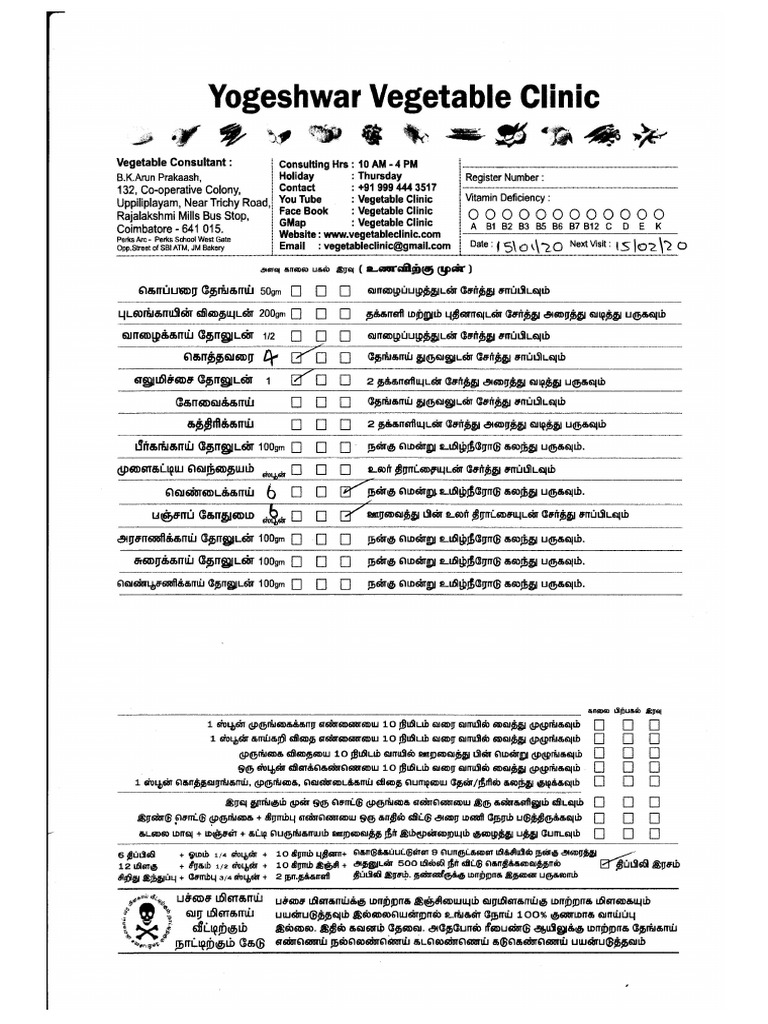 Vegeetable Clinic | PDF