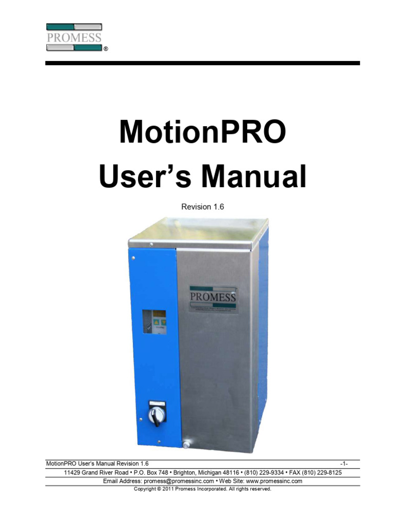 Manual - Motion Pro User's Rev1 - 6 | PDF | Microsoft Excel | Software