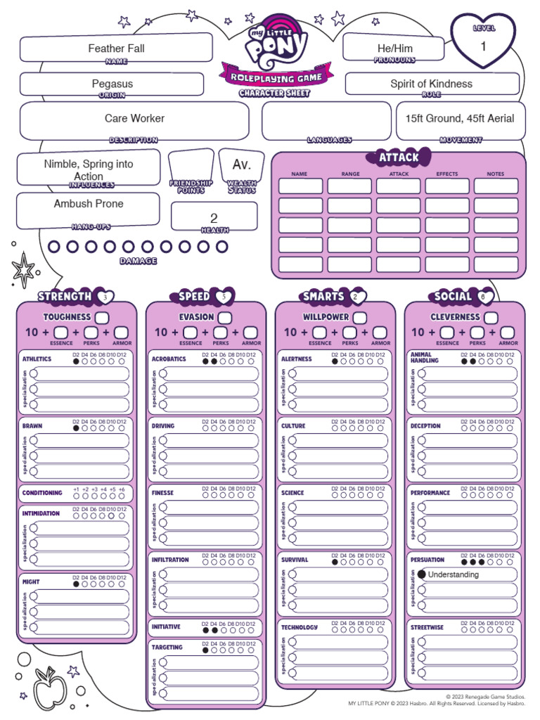 6 Pre-Gen Character Sheets | PDF