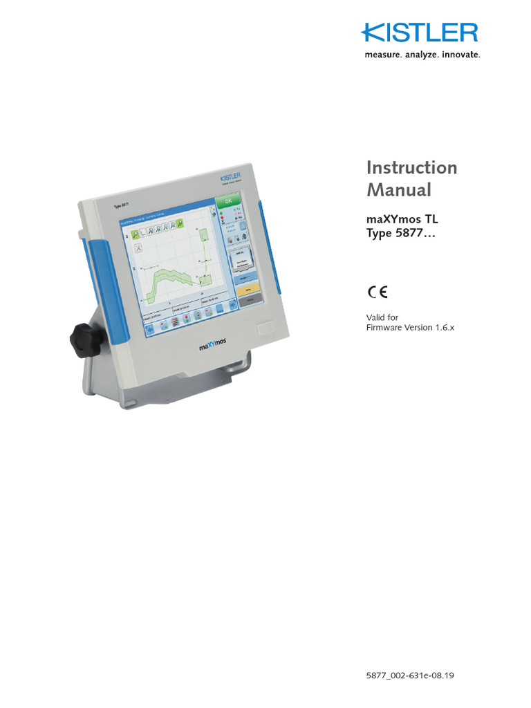 Manual Kistler Maxymos | PDF | Menu (Computing) | Input/Output