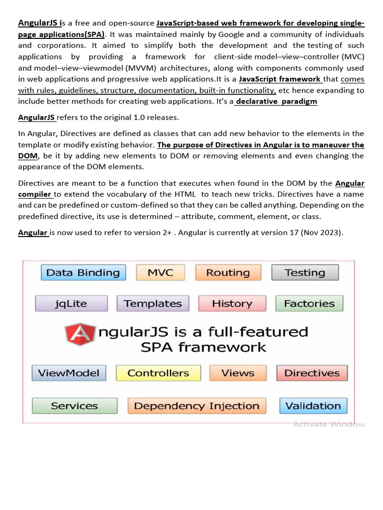 AngularJS Introduction | Download Free PDF | Angular Js | Software ...