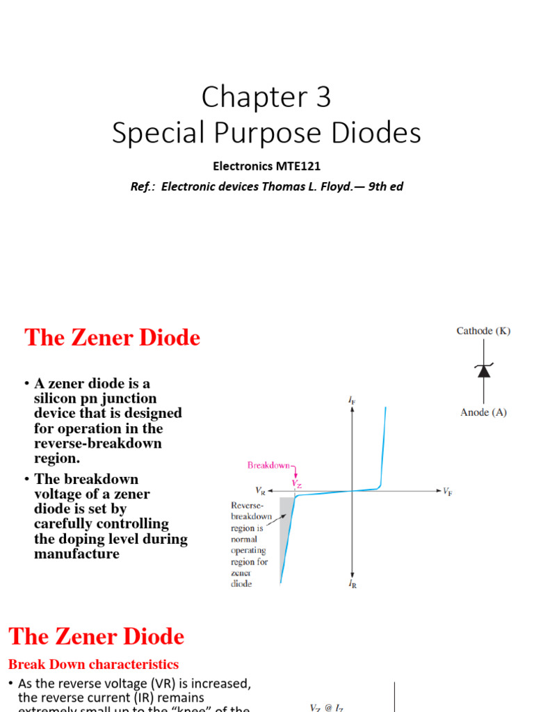 Lecture 5-Special Purpose Diodes | PDF | Teaching Methods & Materials