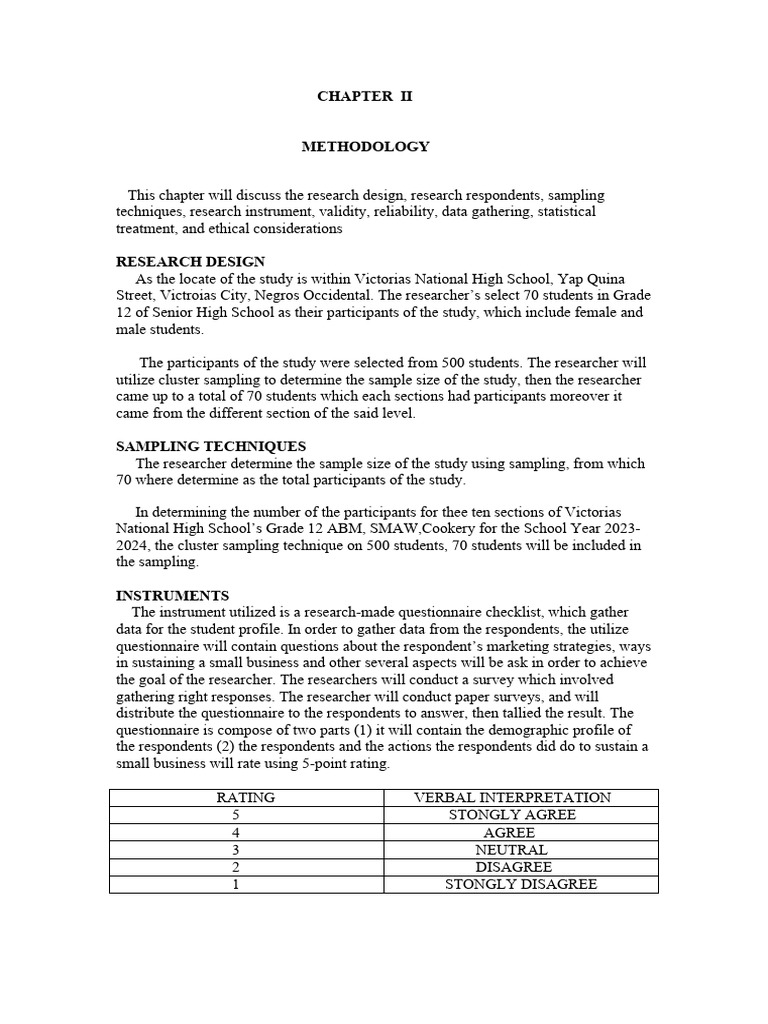 Methodology (Practical Research) | PDF