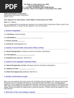 RTI First Appeal Application Format | PDF