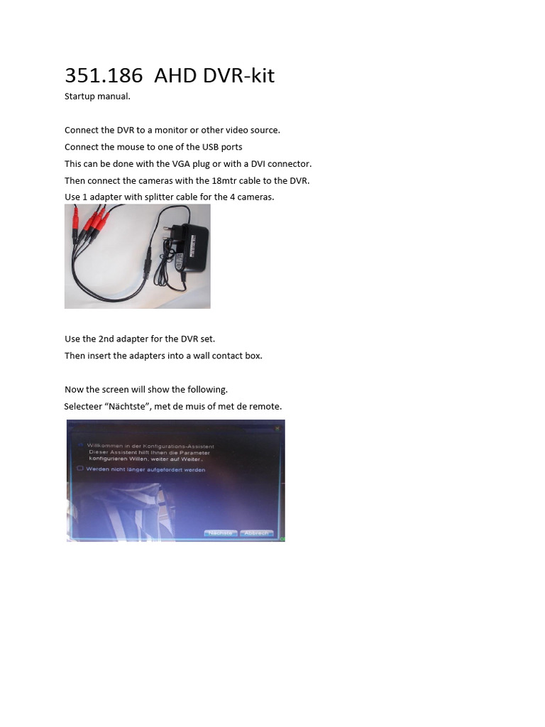 AHD DVR Kit Startup Manual Guide | PDF | Qr Code | Ios