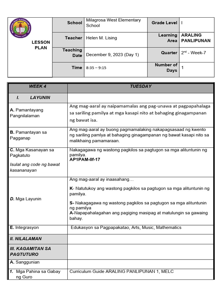 2nd Quarter AP Week 7 Day 1 | PDF