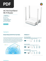 ONT DUAL BAND WIFI 6 ZXHN F6600P Datasheet | PDF | Wi Fi | I Pv6