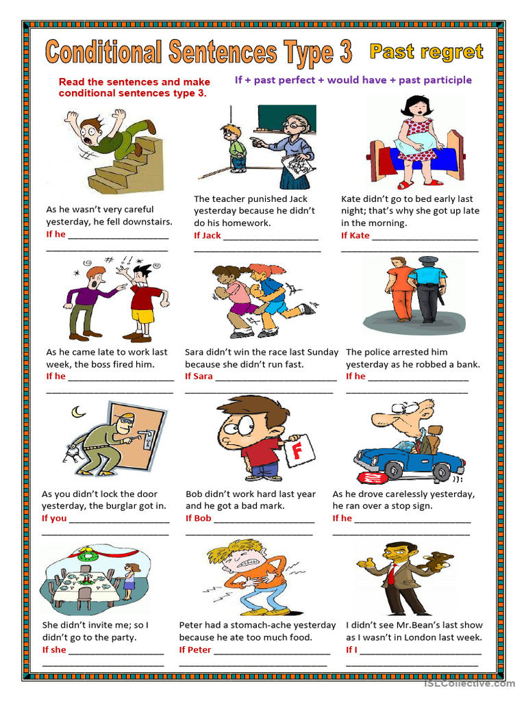 Type 3 Conditional Sentence Exercises | PDF