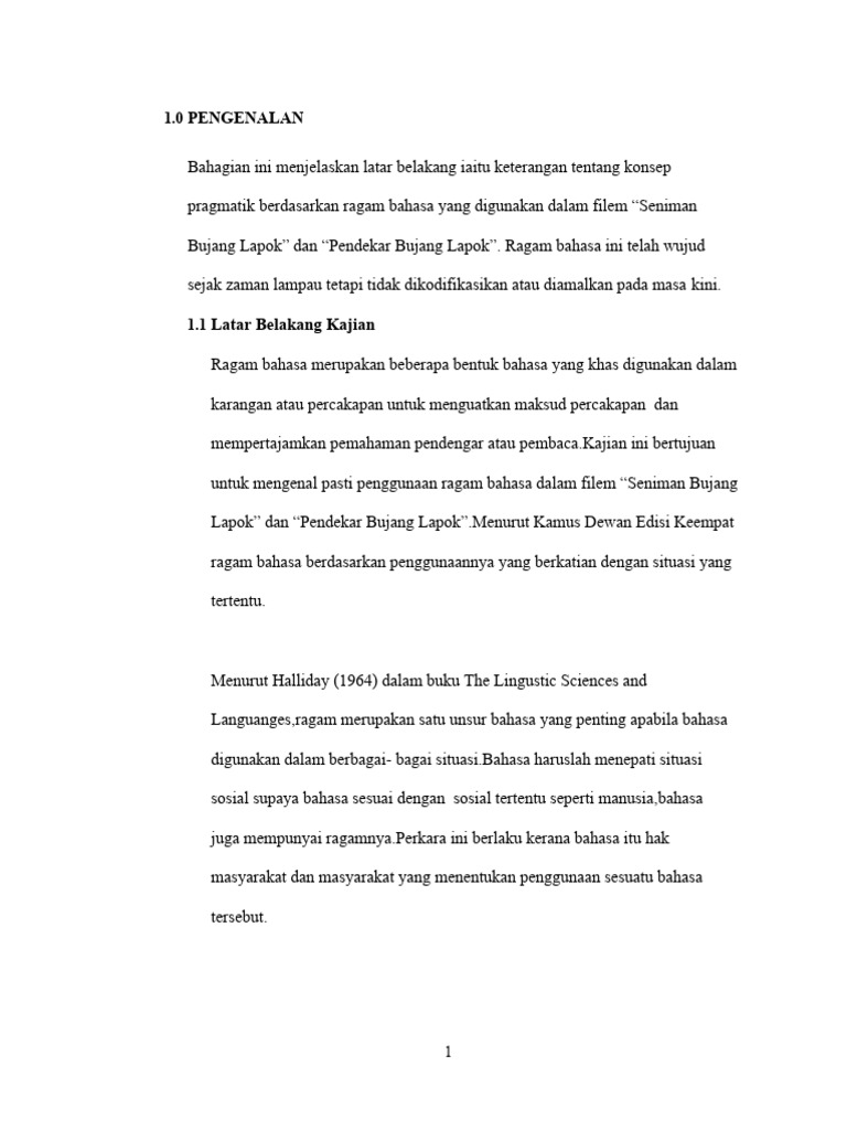 Kk Bahasa Melayu Sem 3 | PDF