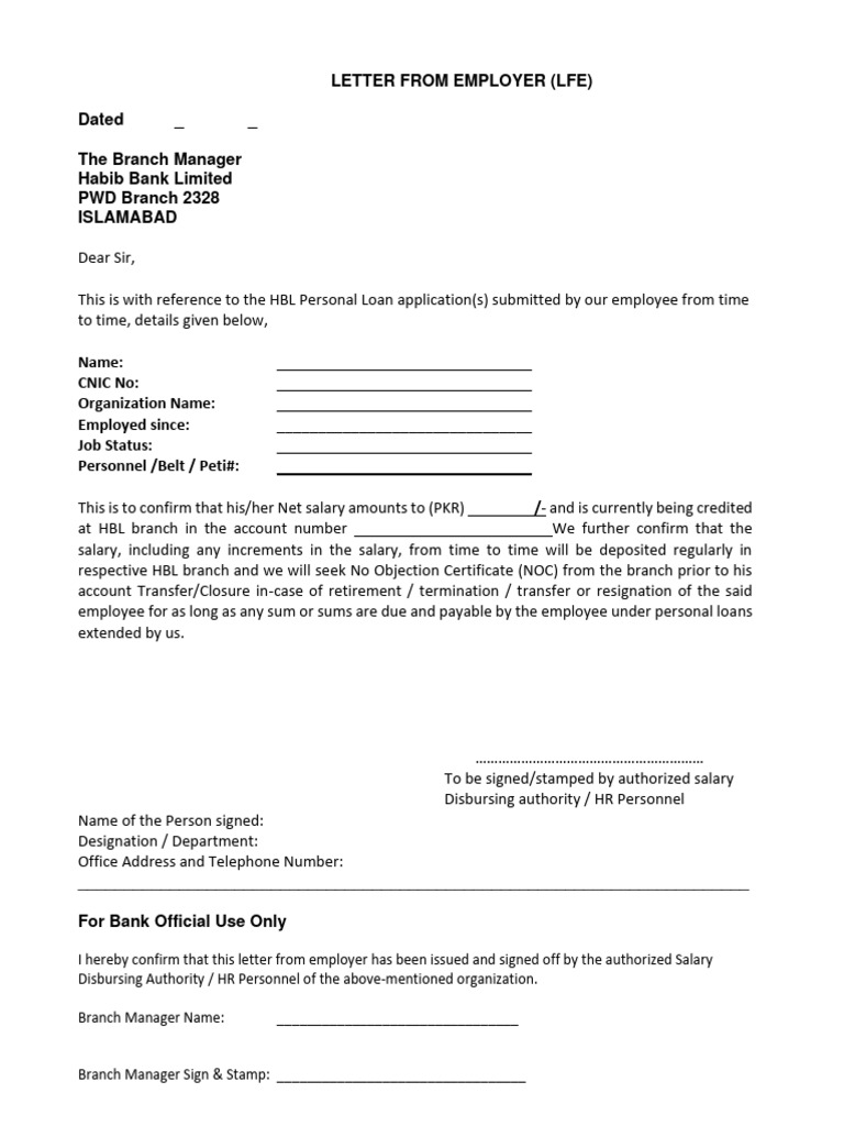 New Letter From Employer Lfe 2023 | PDF