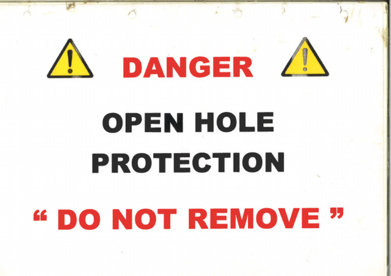 Sign-Open hole protection | PDF