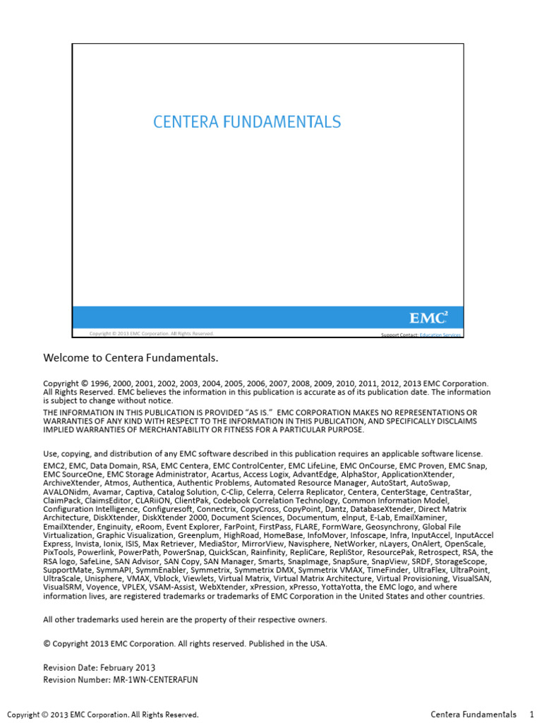 Centera Fundamentals | PDF | Computer Data Storage | Replication (Computing)