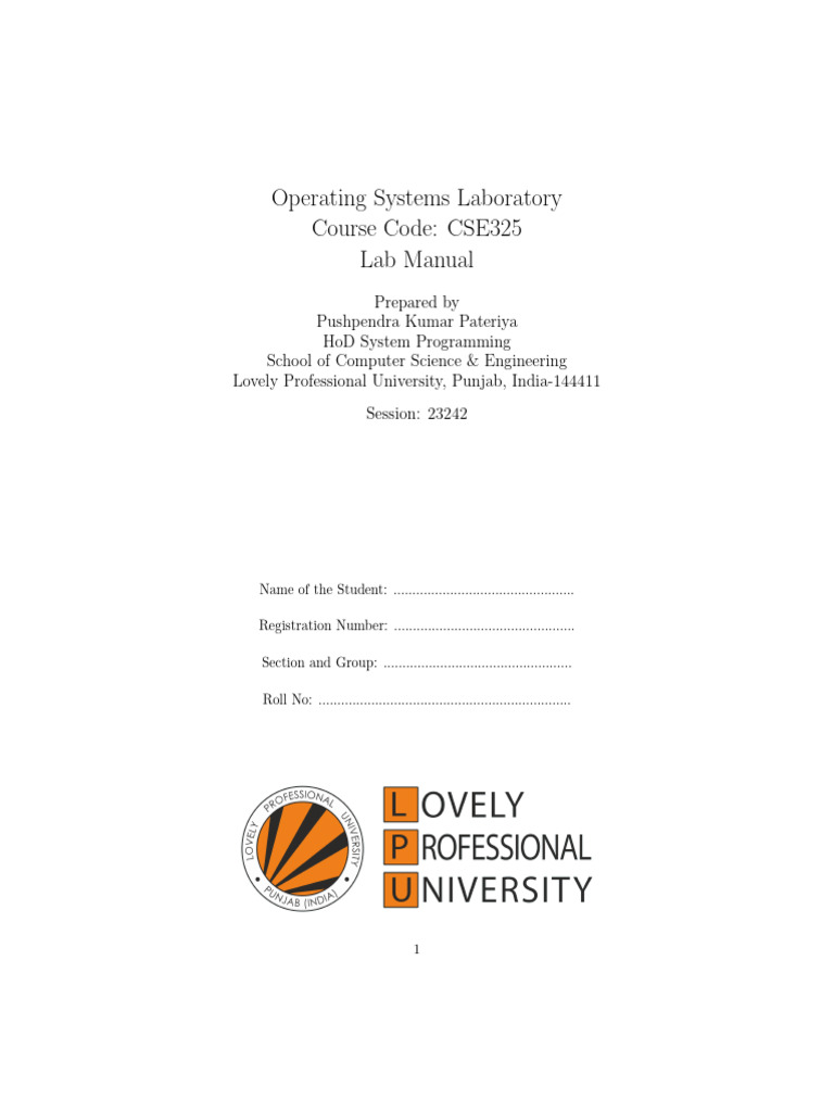 LabManual CSE32509 01 2024 02 37 12 1054599822 | PDF | Shell (Computing) | Computer File