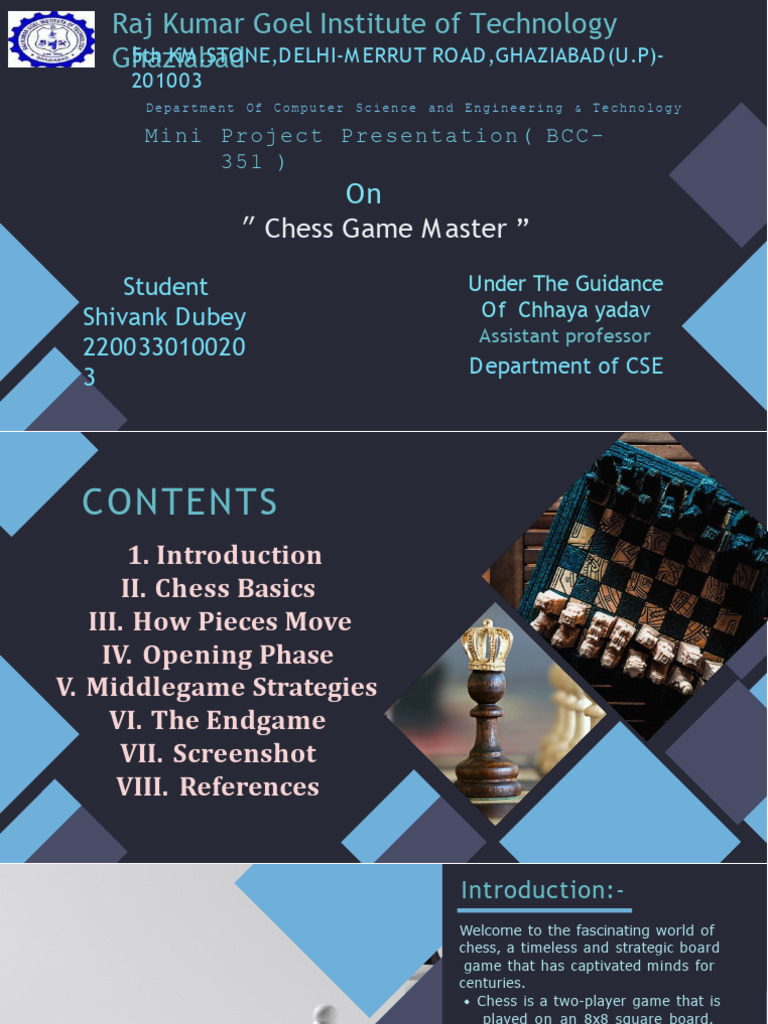 Shivank Mini Project | PDF | Chess | Chess Openings