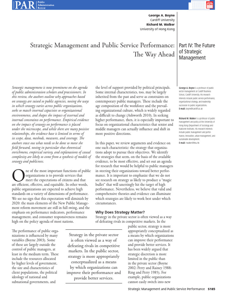 13-Strategic Management and Public Service Performance TH e Way Ahead ...