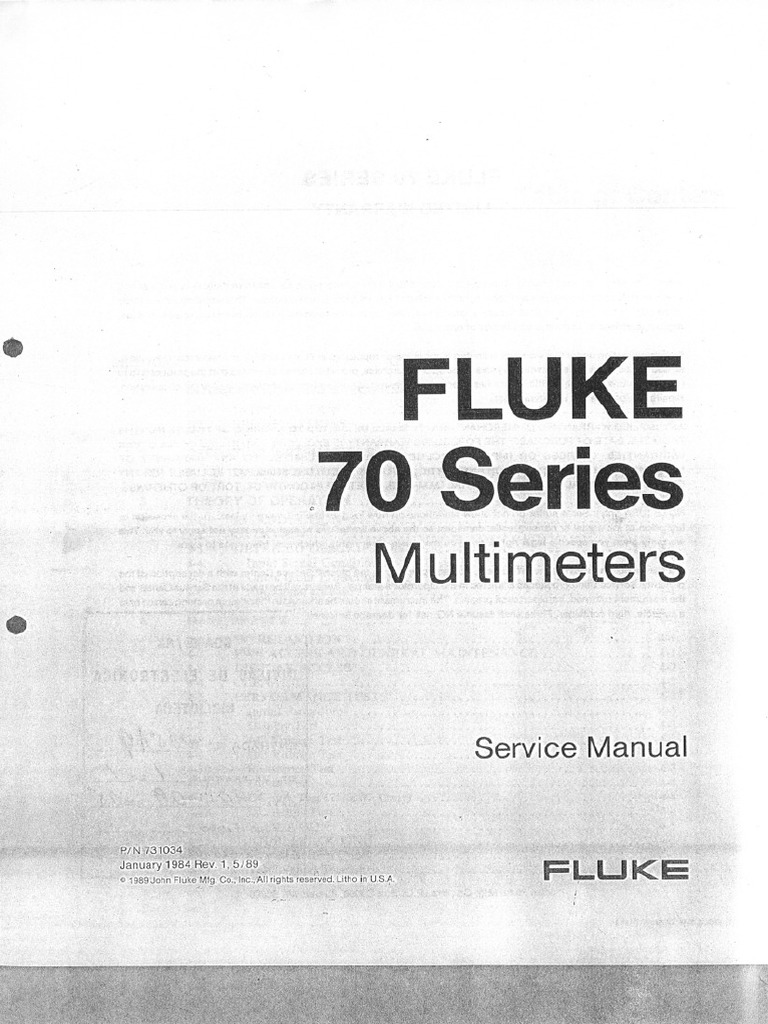 Fluke 70 Series | PDF